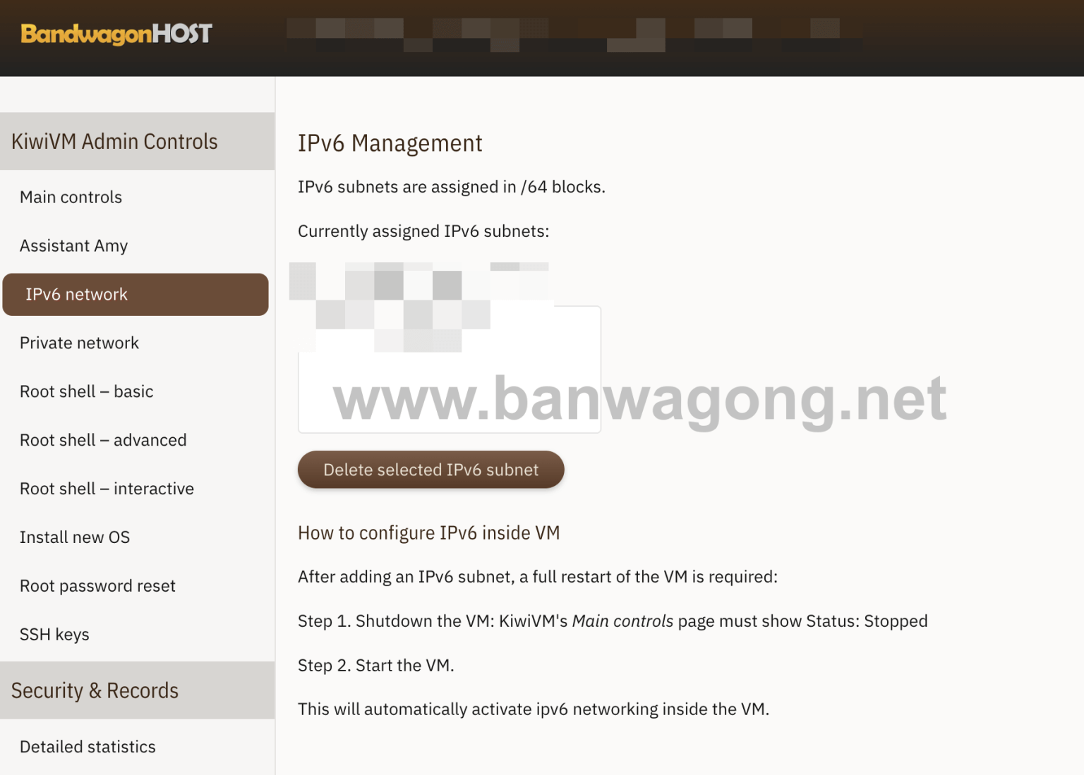 搬瓦工 VPS IPv6 地址申请、开启、使用教程，目前仅限 DC99 机房 - 搬瓦工